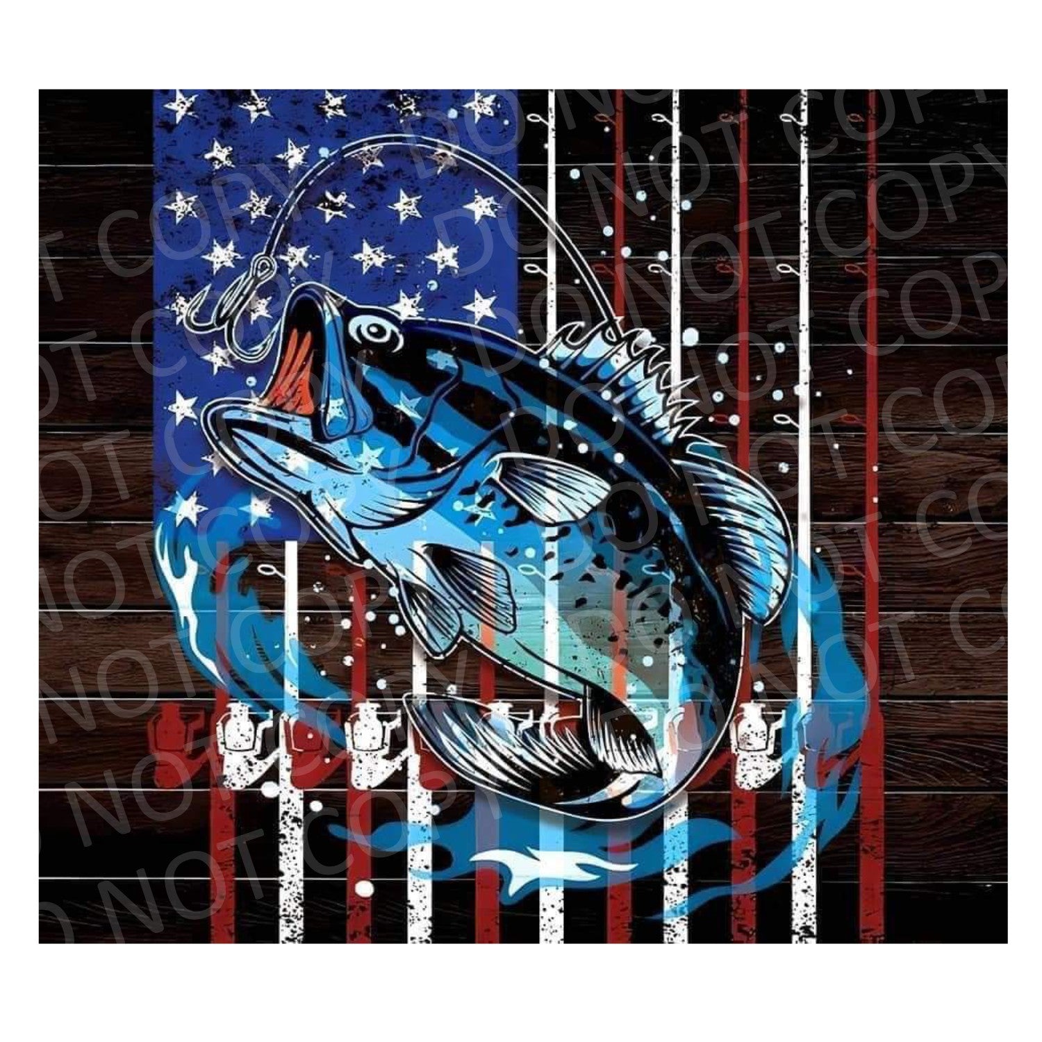 Flag with fish – Customdesignsbycs